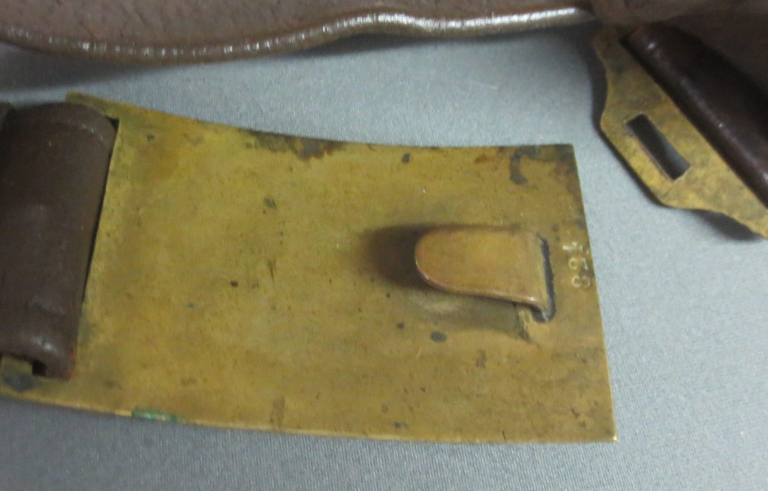Original Civil War Officer eagle sword belt plate on original belt ...