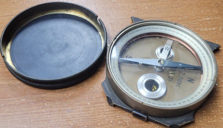 RARE cased German WWII Artillery directional fire compass by Zeiss ...
