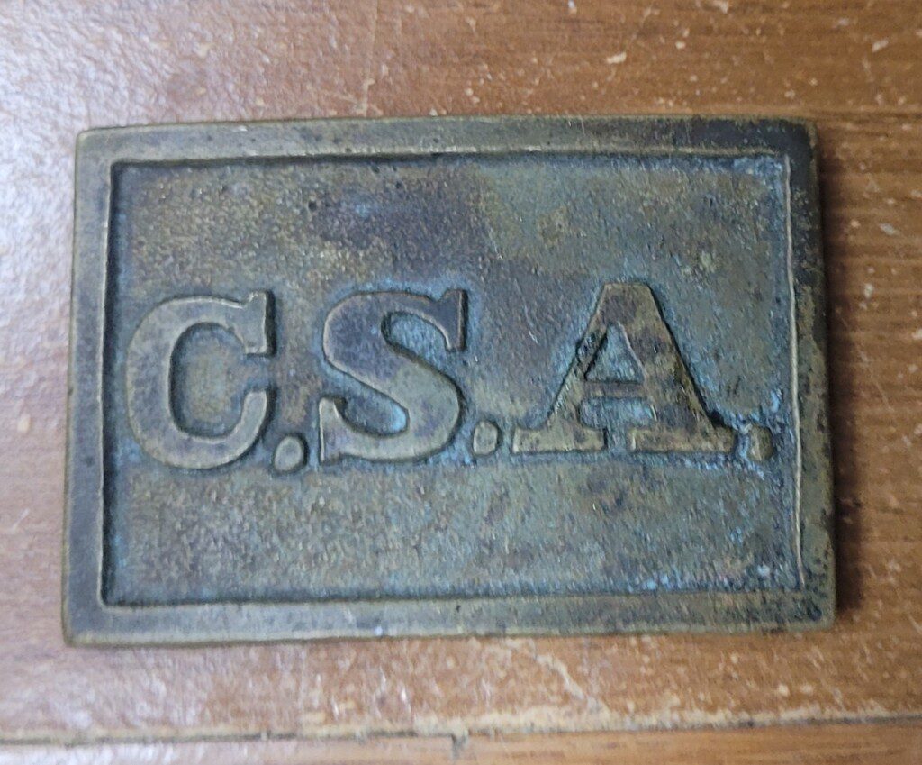 Superb Civil War Confederate Richmond Armory CSA rectangle buckle, FINE ...