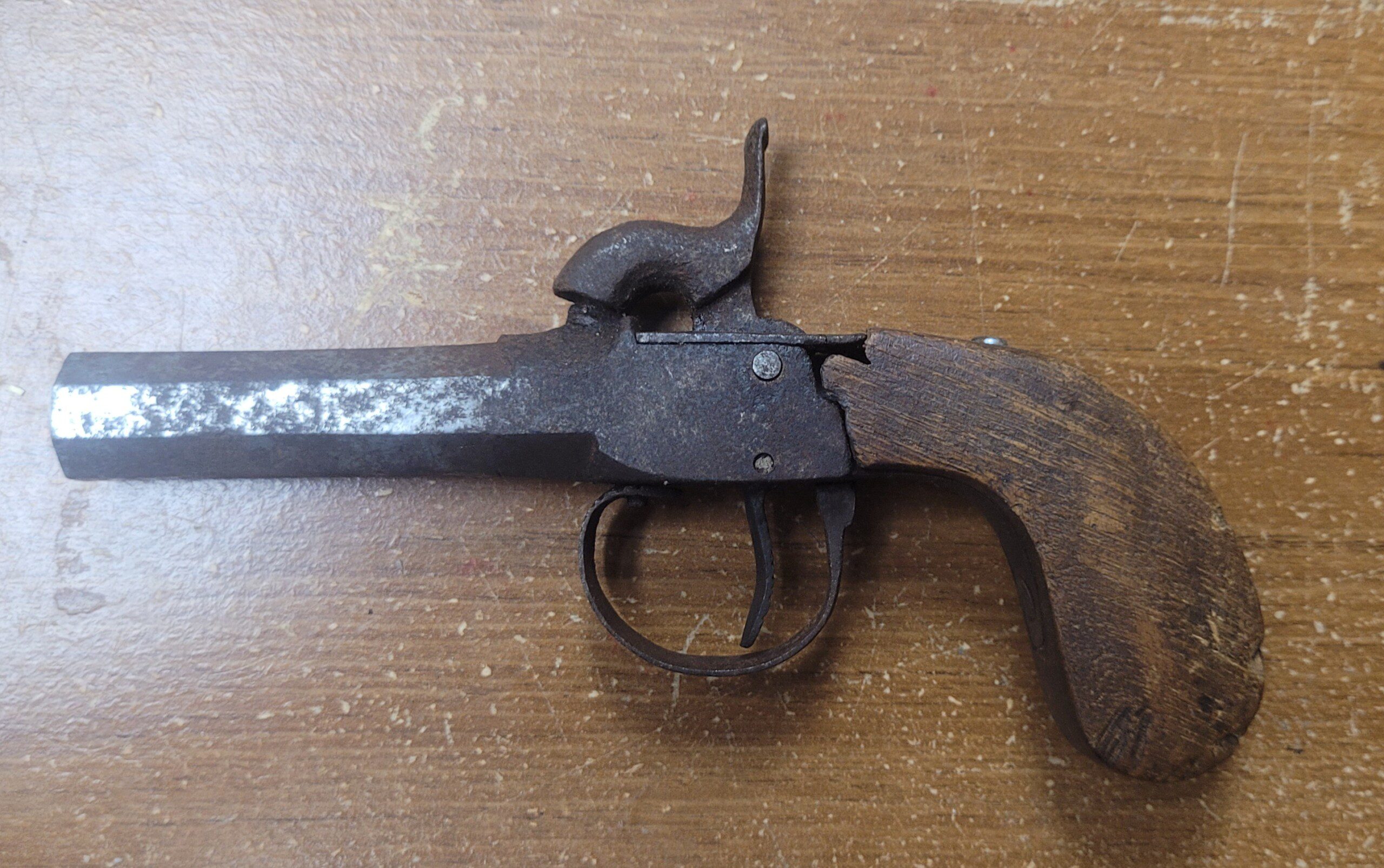 Civil War era percussion single shot boot pistol, .50 caliber! - Civil ...